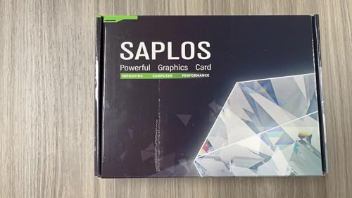 SAPLOS Radeon RX 550 Low Profile Graphics Card, 4GB GDDR5 128-bit, HDMI VGA DVI-D, Video Card for PC Gaming, Computer GPU, DirectX 12, Low Power