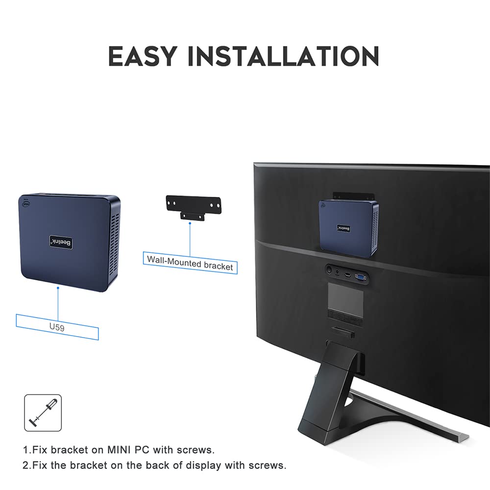 Beelink Mini PC, U59 Mini Computer 11th Gen Quad-Core N5105(up to 2.9GHz), Desktop Computers 16GB DDR4 RAM 500GB SSD 4K UHD Dual HDMI, 2.4G+5G WiFi Gigabit Ethernet/BT4.0 for Office/Home, W11 Pro
