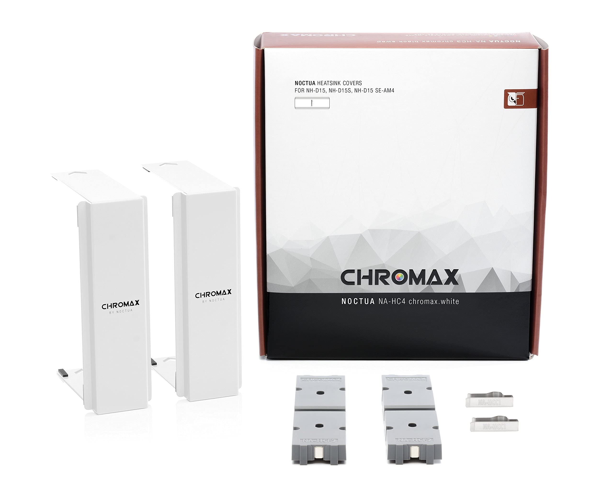 Noctua NH-D15 CPU Cooler with NA-HC4 chromax.White heatsink Covers