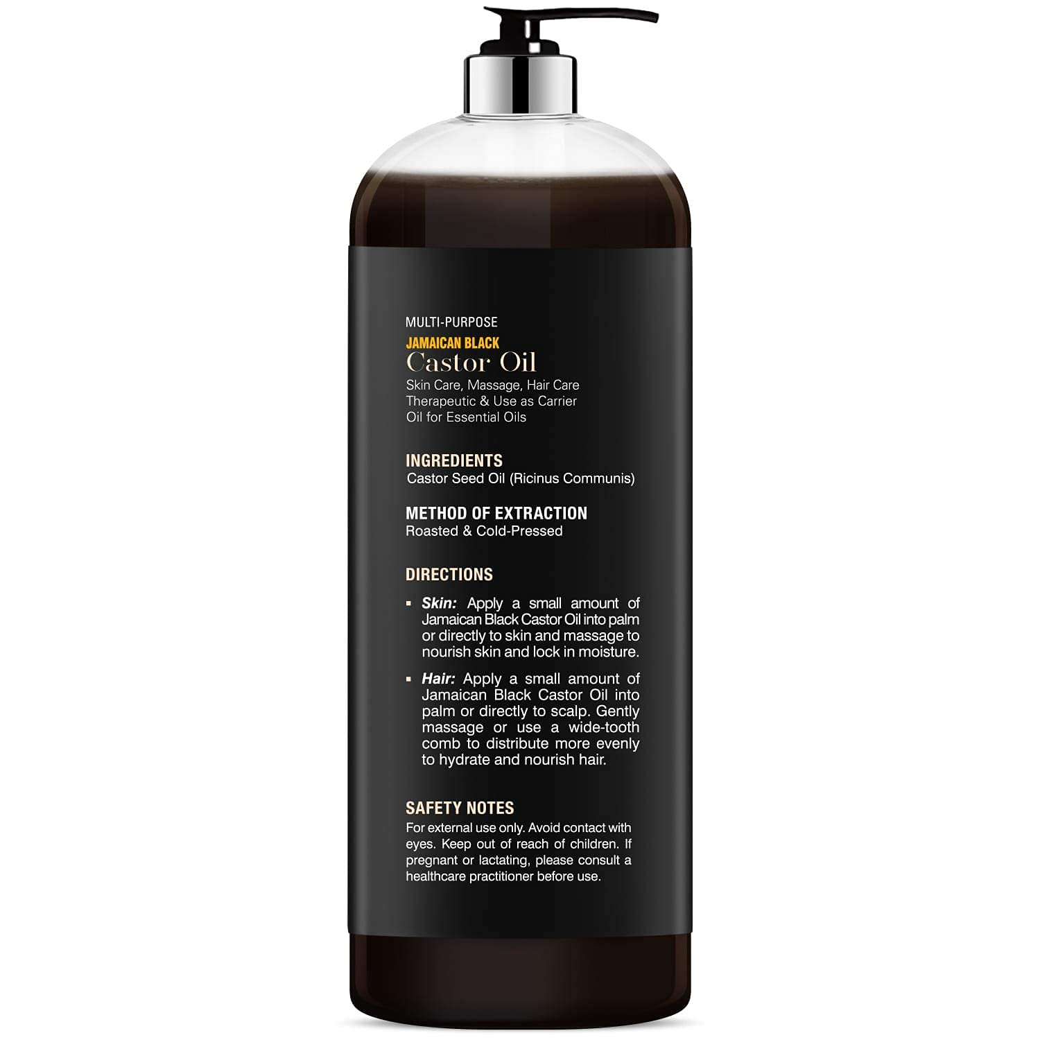 Majestic Pure Jamaican Black Castor Oil (16 oz) and Vegan Collagen Biotin Shampoo (16 oz) Bundle