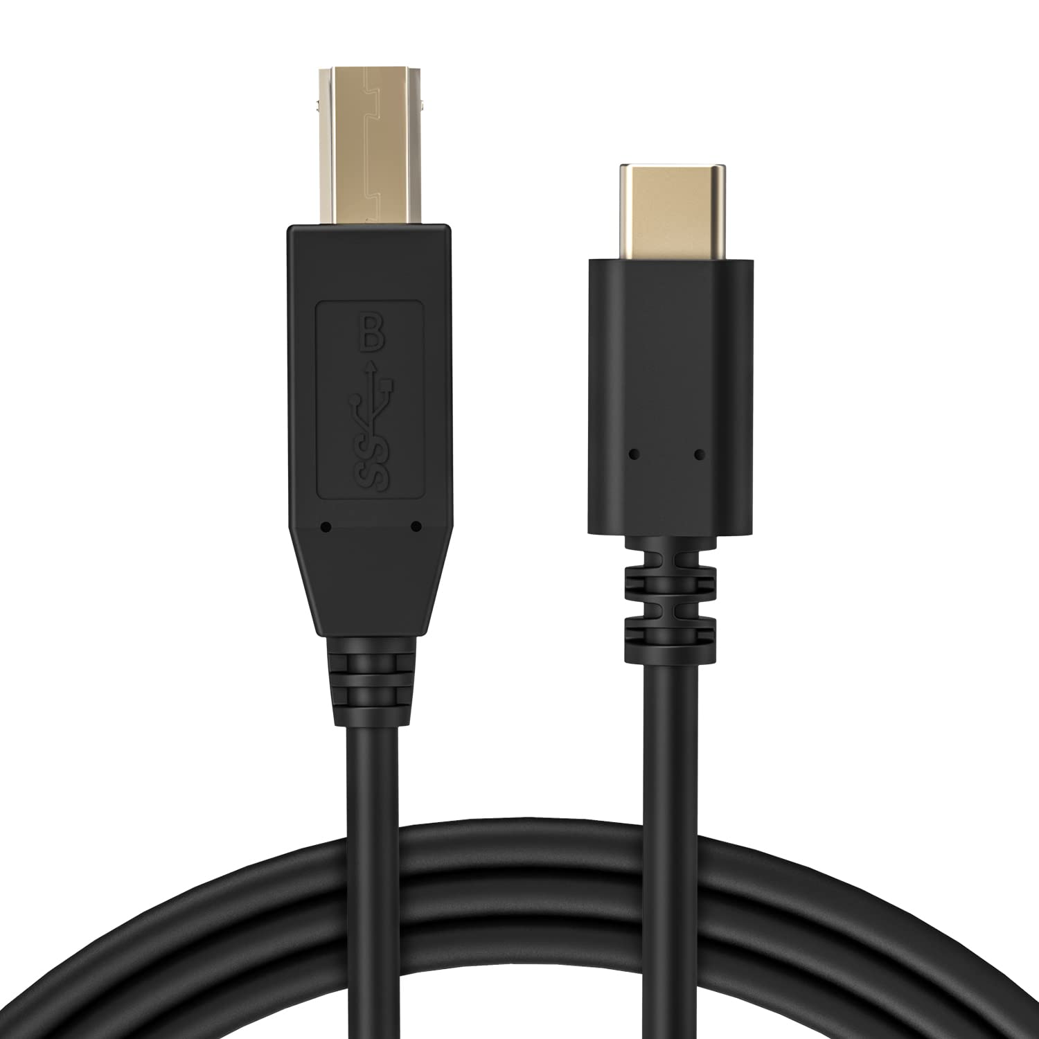 CBUS 6ft USB-C to USB-B USB 3.0 Cable Compatible with iFi Zen DAC, Dell Monitors, Printers Scanners, External Hard Drives, USB Hub Docking Stations & More (Black)