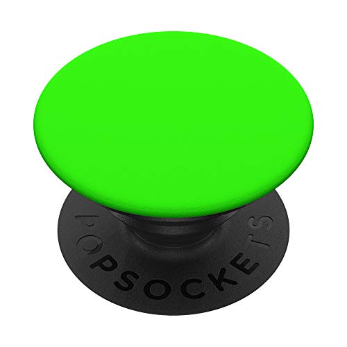 Neon-Green: Cute Minimalist Simple Solid-Color PopSockets PopGrip: Swappable Grip for Phones & Tablets
