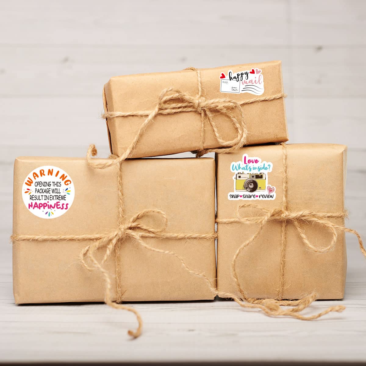 Warning Opening This Package Happiness Stickers,Thank You Stickers,Handmade Stickers,Small Shop Stickers,Envelopes Stickers for Small Business, Online Retailers,Handmade Goods,500 Labels Per Roll