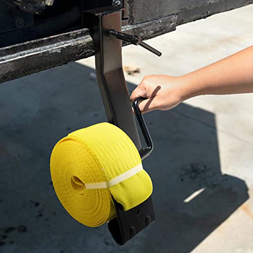 MotorbyMotor Winch Straps Winder, Roll-up Flatbed Trailer Winch Straps up to 2" 3" 4" Ratchet Tie Down Strap Webbing Winder, Used in Trailers, Trucks, Warehouses, Docks, Vans