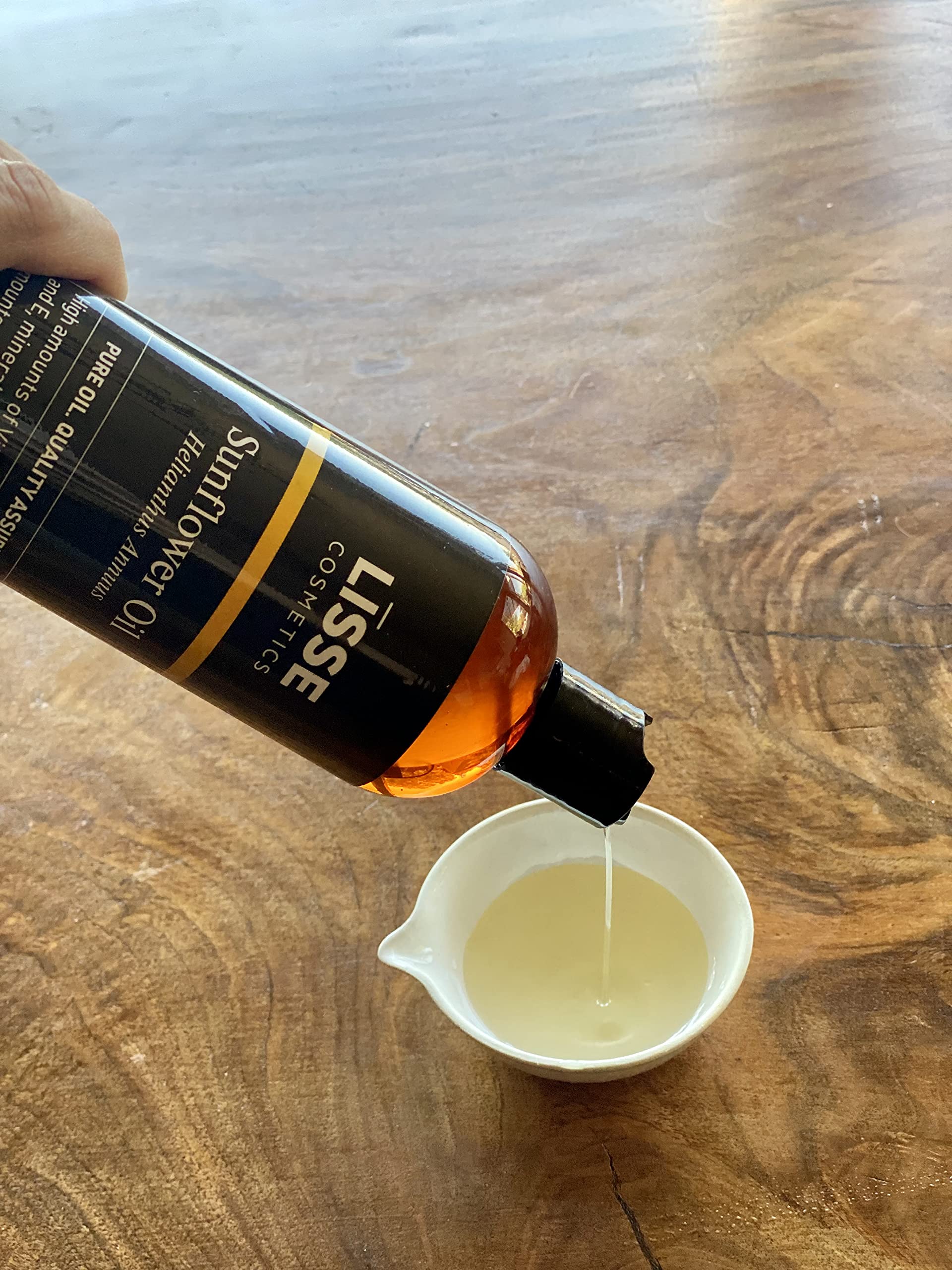 Lisse 100% Pure Sunflower Oil - Batch Tested and Third Party Verified - For All Skin Types (16oz)