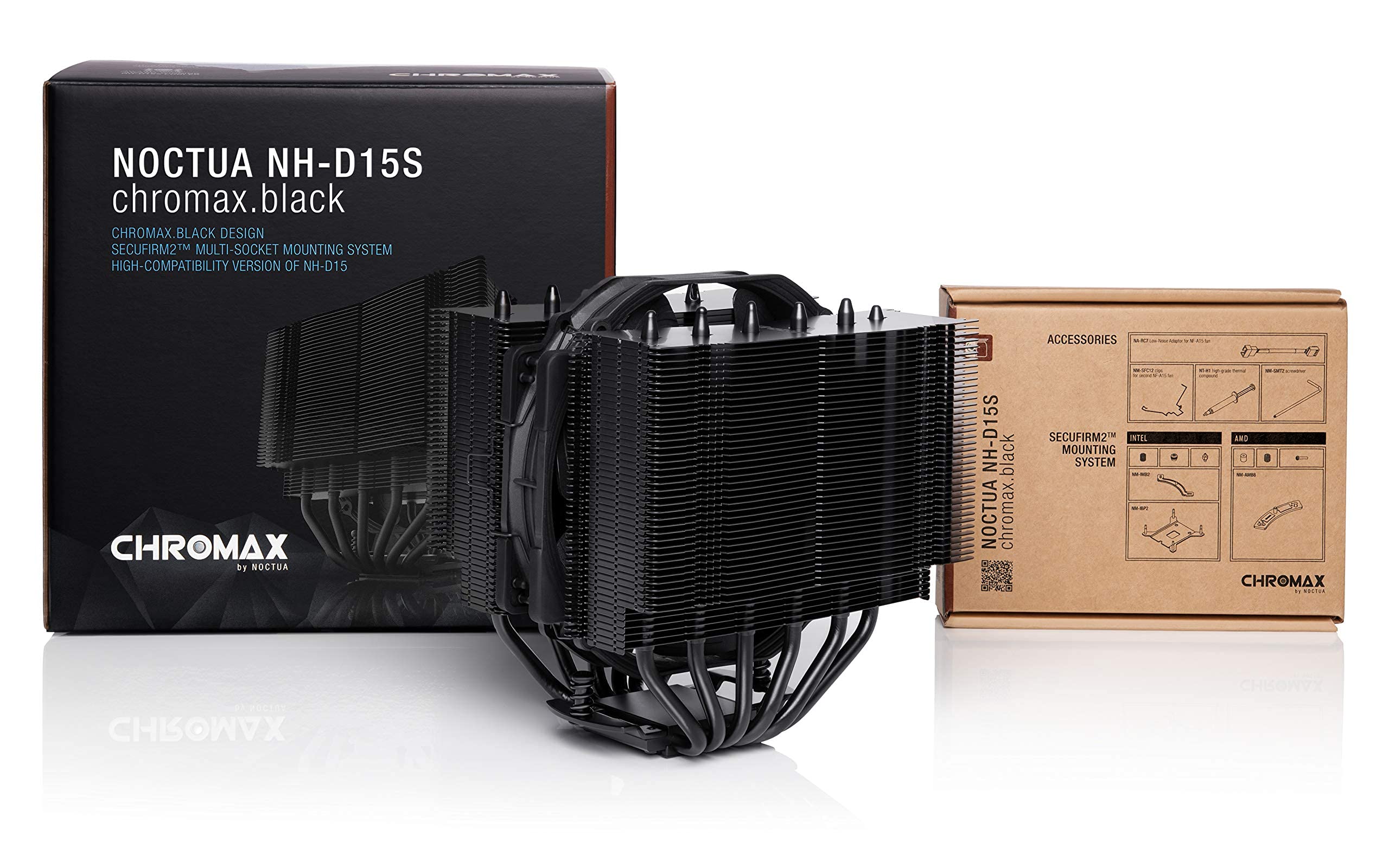 Noctua NH-D15S chromax.Black CPU Cooler with NA-HC4 chromax.White heatsink Covers