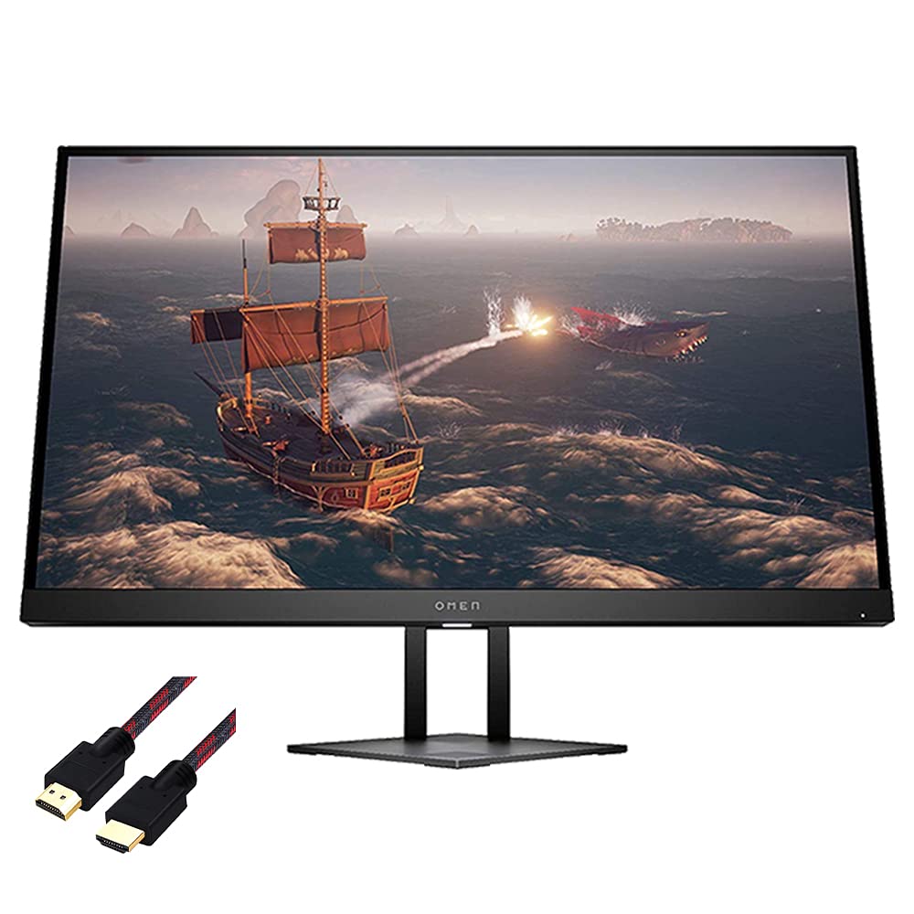 HP New OMEN 27i Monitor - 8AC94AA#ABA - 27" IPS LED QHD FreeSync, G-Sync Compatible Gaming Monitor + HDMI Cable