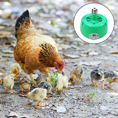 YARDWE Turtle Heat Lamp Chicken Heater Light Pets Heat Lamp Chicken Coop Heater Temperature Adjustable Brooder Lamps for Chicken Lizard Turtle Aquarium Snake Green Chicken Coop Pet Heater Led Bulb