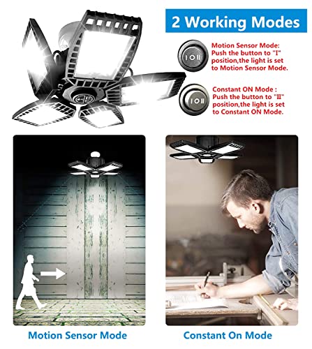 CODAFUL Motion Sensor LED Garage Light with Motion Sensor 150W 15000lm Super Bright Shop Light, Motion Activated led Store Light, Suitable for Garage, Workshop and Basement.