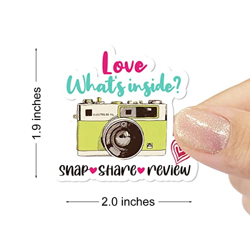 Snap Share Review Stickers,Love it Snap Share Stickers,Leave a Review Stickers,Cute Small Business Stickers 500 Labels Per Roll