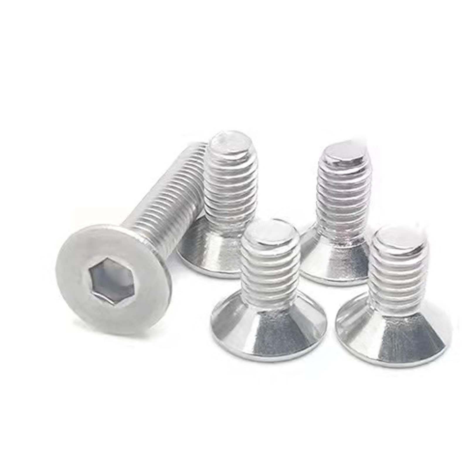 M4-0.7 x 70mm Flat Head Socket Cap Screws Bolts, Stainless Steel 18-8 (304), Bright Finish, Allen Socket Drive,Machine Screws Inner Hex Screw Fasteners Bolts 25 Pcs
