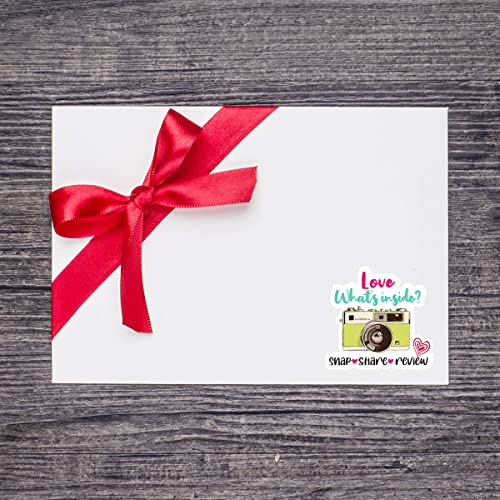 Snap Share Review Stickers,Love it Snap Share Stickers,Leave a Review Stickers,Cute Small Business Stickers 500 Labels Per Roll