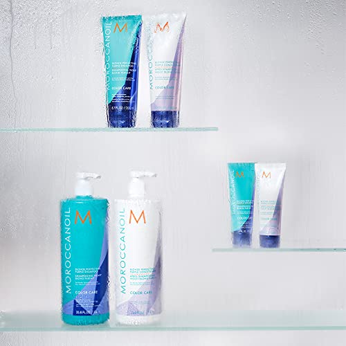 Moroccanoil Blonde Perfecting Purple Shampoo And Conditioner Bundle, 6.7 Fl. Oz. Set