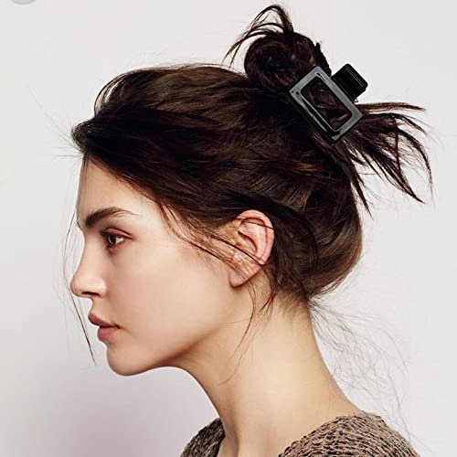 6 PCS Claw Hair Clips, Small Claw Clips for Women Girls, Rectangle Tiny Hair Jaw Clips, Non-slip Matte Claw Clamps Barrettes for Thin/Thick Medium Hair
