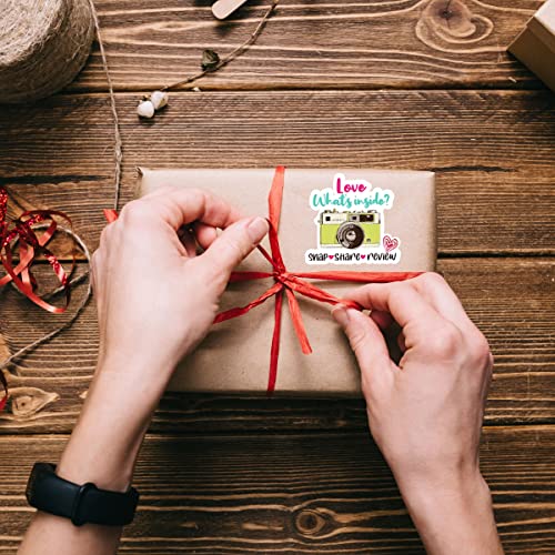 Snap Share Review Stickers,Love it Snap Share Stickers,Leave a Review Stickers,Cute Small Business Stickers 500 Labels Per Roll