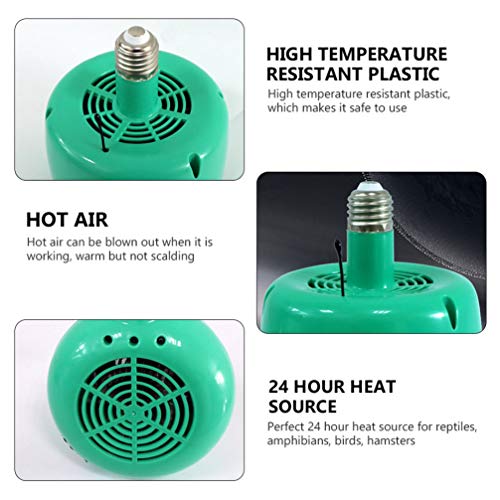 YARDWE Turtle Heat Lamp Chicken Heater Light Pets Heat Lamp Chicken Coop Heater Temperature Adjustable Brooder Lamps for Chicken Lizard Turtle Aquarium Snake Green Chicken Coop Pet Heater Led Bulb