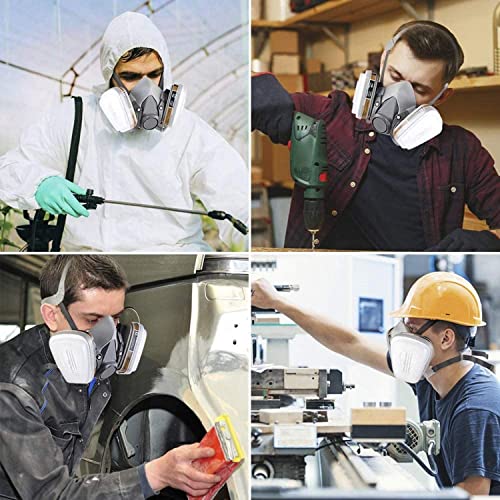 TANGS Reusable Half Facepiece Cover Set For Gas Respirator Painting Welding Woodworking and Other Work Protection