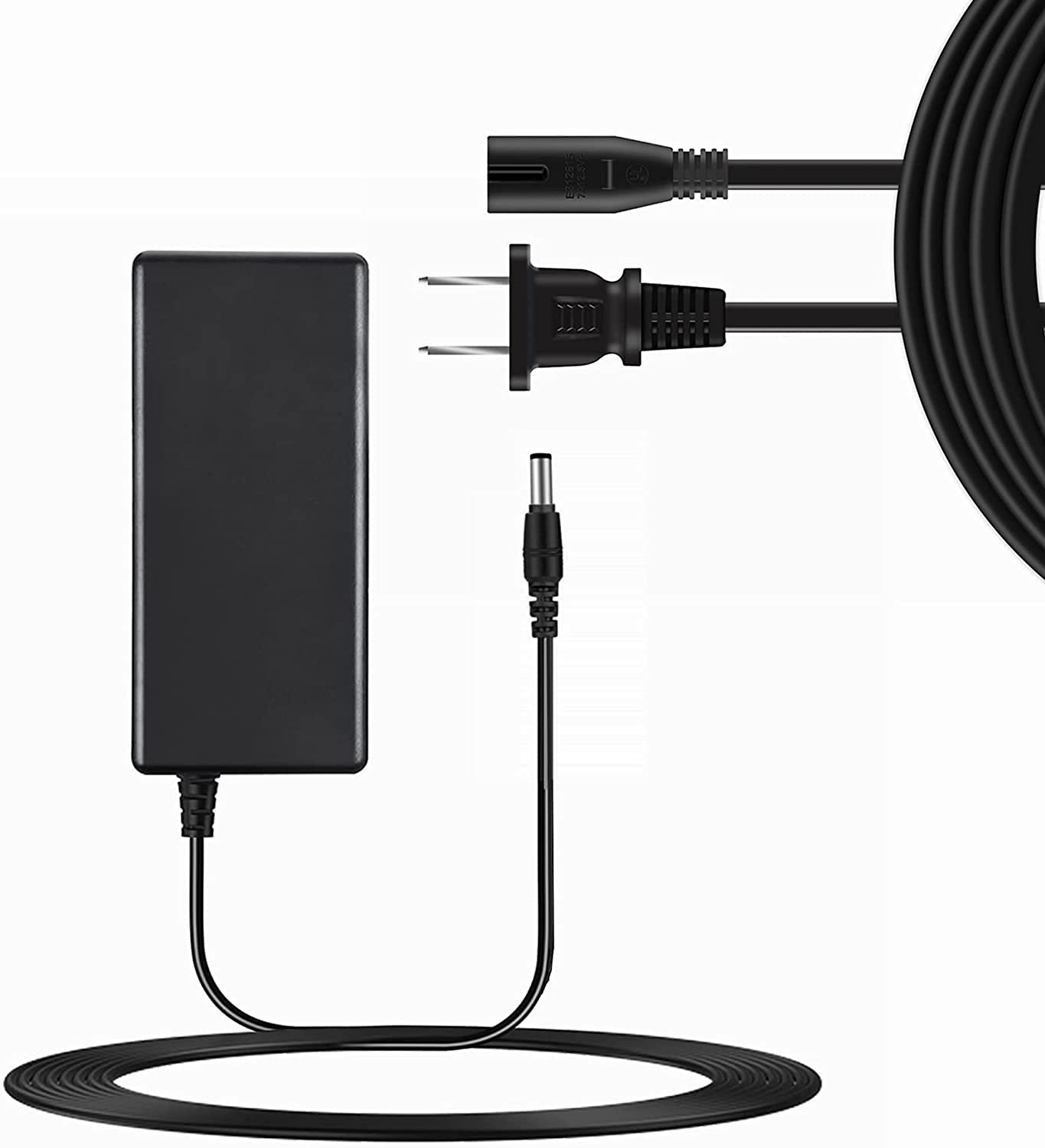 FITE ON AC 100-240V to DC 12V 5A 60W Power Supply Adapter Cable Cord Charger Replacement for Neewer 660 960 LED Video Light 12V 5A 60W Ring Light