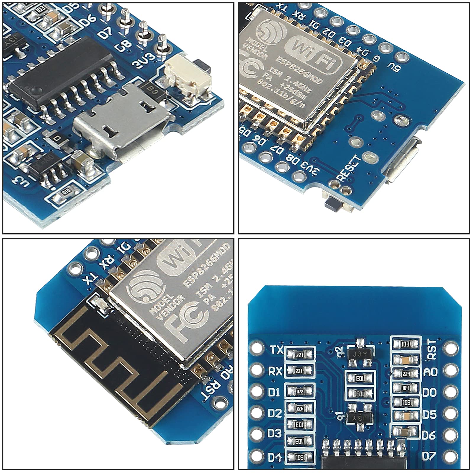 ACEIRMC ESP8266 ESP-12 ESP-12F NodeMcu Mini D1 Module Lua 4M Bytes WLAN WiFi Internet Development Board Base on ESP8266 ESP-12F for Arduino,Compatible with WeMos D1 Mini (10pcs)