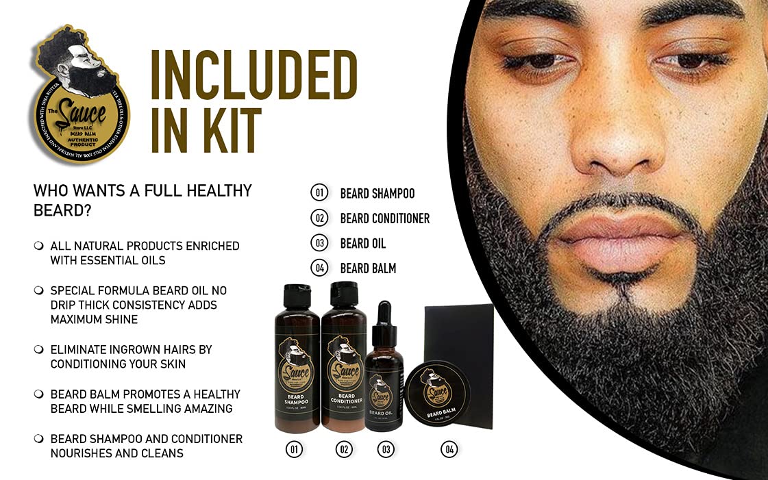 Beard Grooming Kit with Heated Beard Straightener 12 items included beard wash, beard oil, beard balm, Gift for Men, reusable