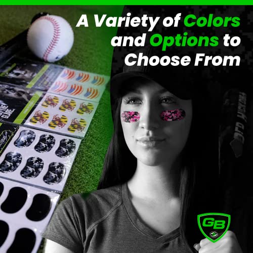 GB Eyeblack - 12 Pairs Peel & Stick Athletic Eyeblack USA Strips Red White and Blue Eye Black Baseball (Stars & Stripes)