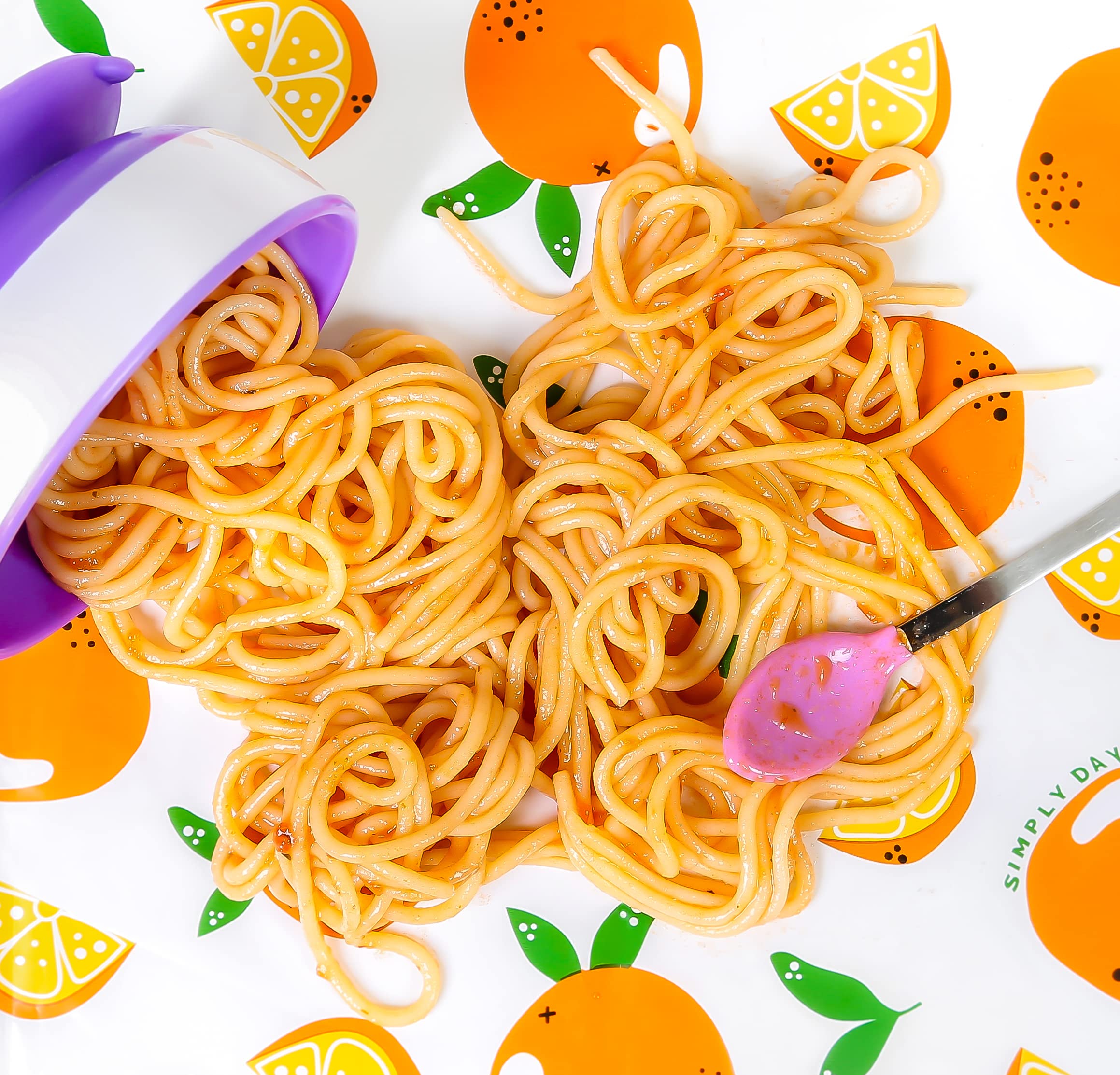 Simply Day Disposable Placemats for Kids, Oranges (SP-001)