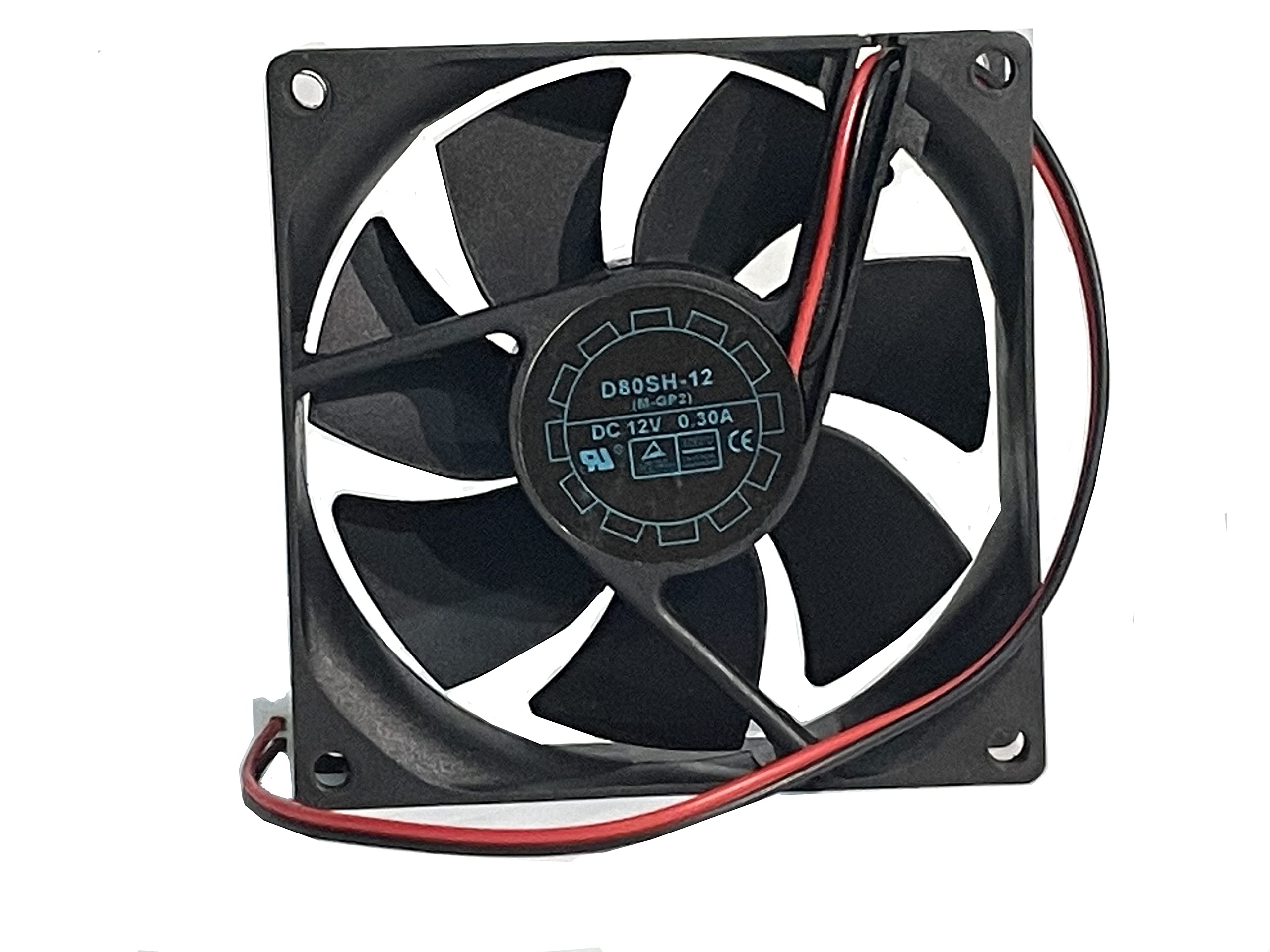 D80SH-12 Fan M-GP2 0.30amp 2.16W 80mm 8025 2-Wire Power Supply Cooling Fan