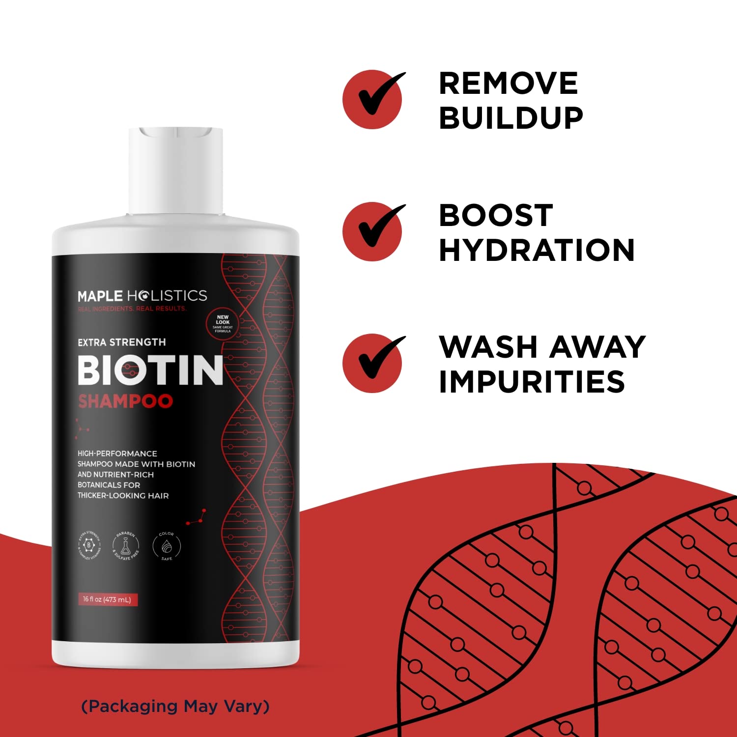 Extra Strength Biotin Shampoo and Conditioner - Volumizing Shampoo and Conditioner Set for Dry Damaged Hair - Moisturizing Biotin Collagen Hair Conditioner and Sulfate Free Shampoo for Thinning Hair