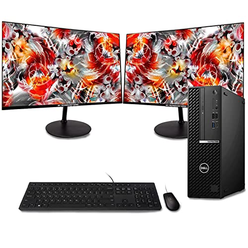 MTG OptiPlex 7090 Desktop Intel Core i7-10505 3.2 GHz, Win 10 Pro, MTG Webcam, Monitor, (2x24 Monitor, 32GB 1TB PCle)