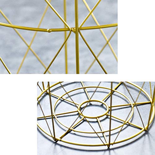 WALNUTA Iron Metal Coffee Table Dirty Storage Basket Tea Fruit Snack Serving Board Tray Golden