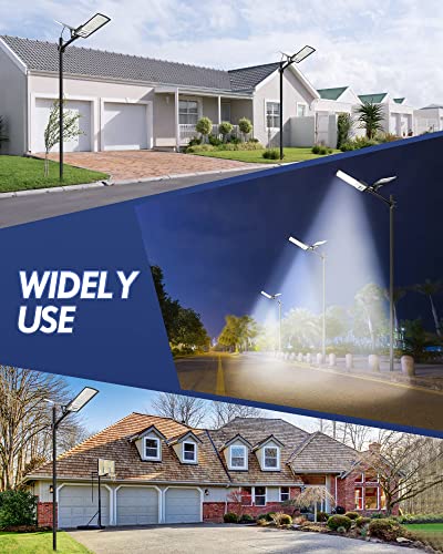 KingHe Solar Street Lights Outdoor Waterproof-30000 Lumen Solar Parking Lot Lights,Security Flood Lights with Motion Sensor Control for Yard, Path, Garage, Home,Dusk to Dawn, Commercial Grade