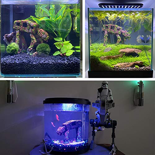 Ulifery Robot Dog Cool Walking Land Tank Aquarium Ornament Alien Fish Tank Decorations for Betta Large