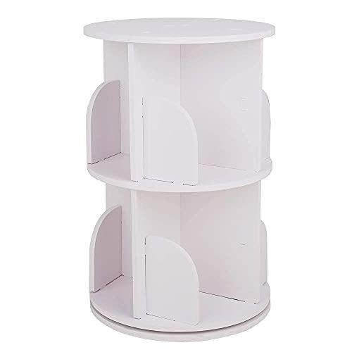 NAIYUFA Rotating Bookshelf 360 Display Floor Standing Bookcase Storage Rack for Kids&Adults Multi-Functional Bookshelf Organizer