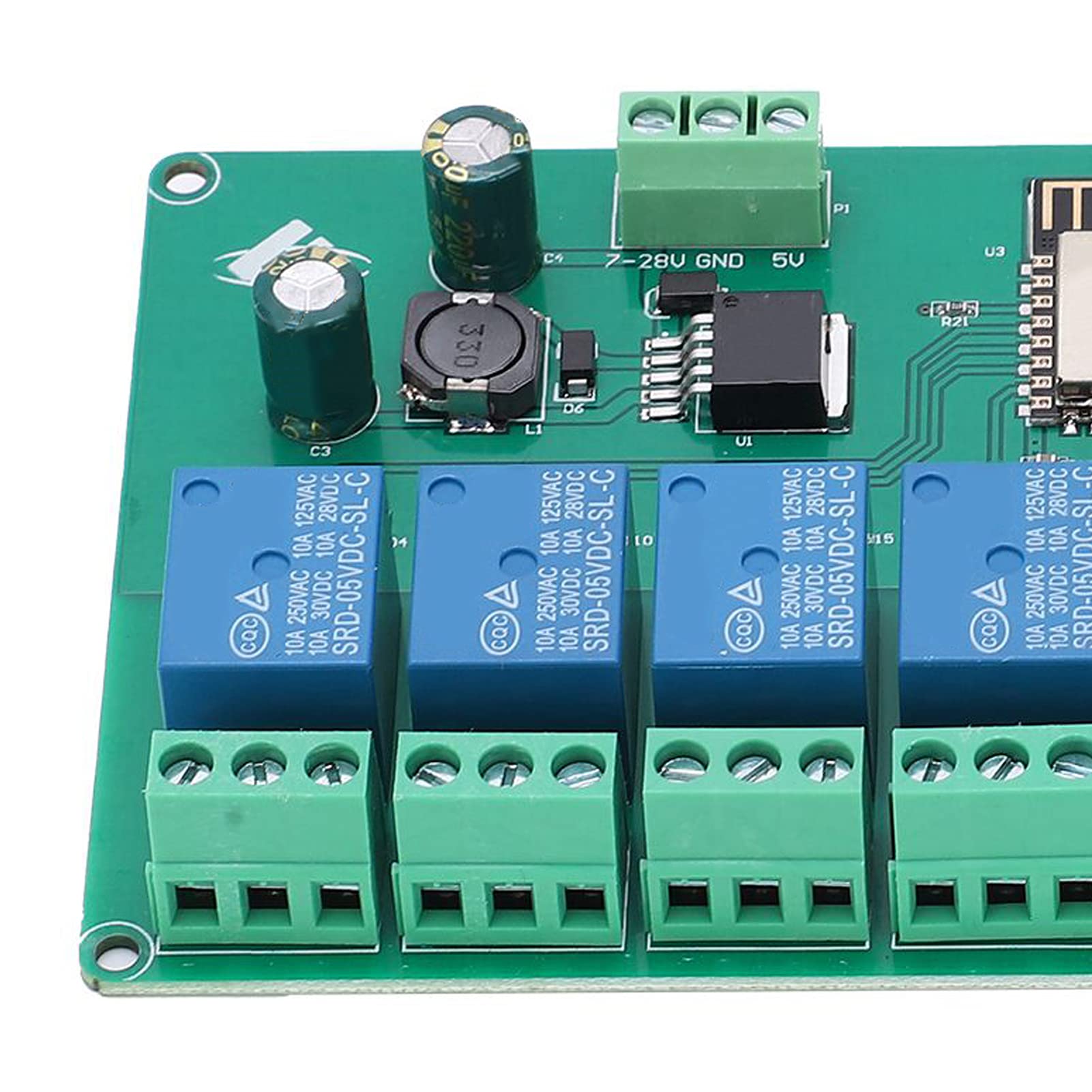 ESP8266 Relay Module, Relay Module 8‑Channel ESP8266 Development Board Development Board with 1 X Relay Module for Smart Home Control