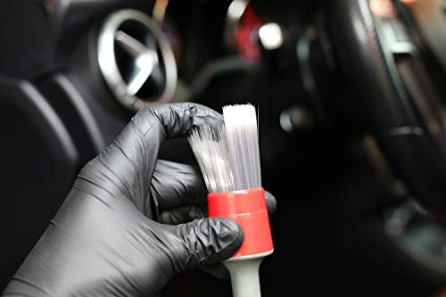 Fox Clean Car Detailing Brush Set of 3 Brushes - Interior & Exterior Car Cleaning Kit - Auto Detail Brush Tools for CarsĀ