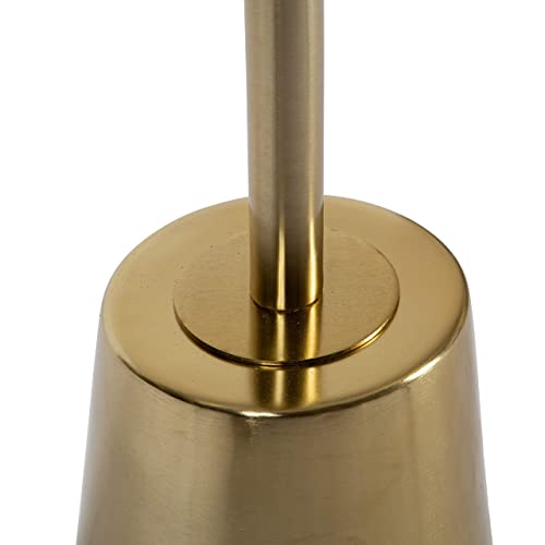 Kate and Laurel Tira Modern Marble Side Table, 14 x 14 x 24, Gold, Small Pedestal Table for Decorative Display