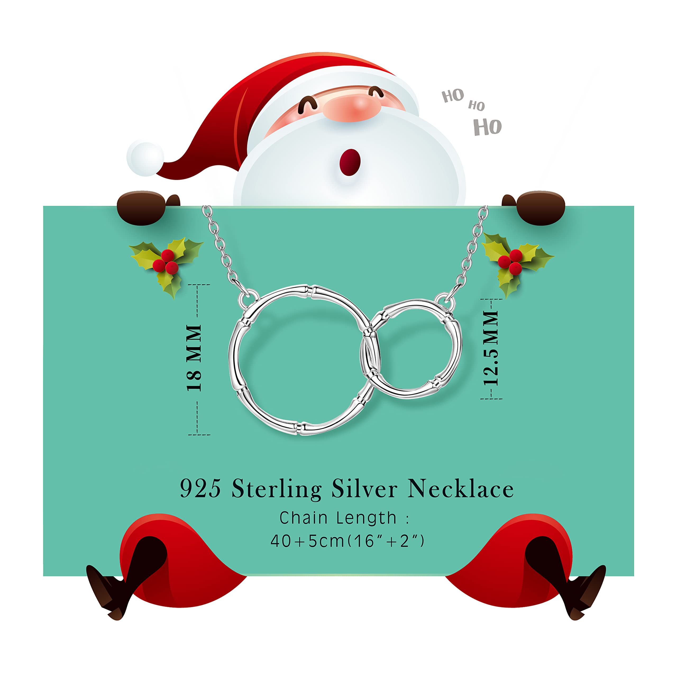 Annamate 925 Sterling Silver Necklace for Women, Thank You Gift, Teacher Appreciation Gift
