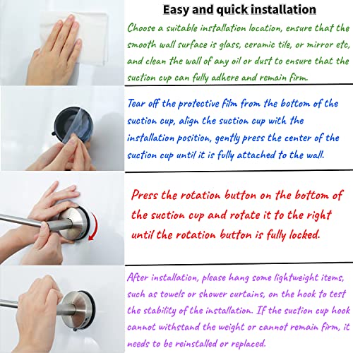 DGYB Suction Cup Towel Bar for Bathroom 17 Inch Brushed Nickel Towel Holder Stainless Steel Premium Kitchen Towel Rack Wall Mounted