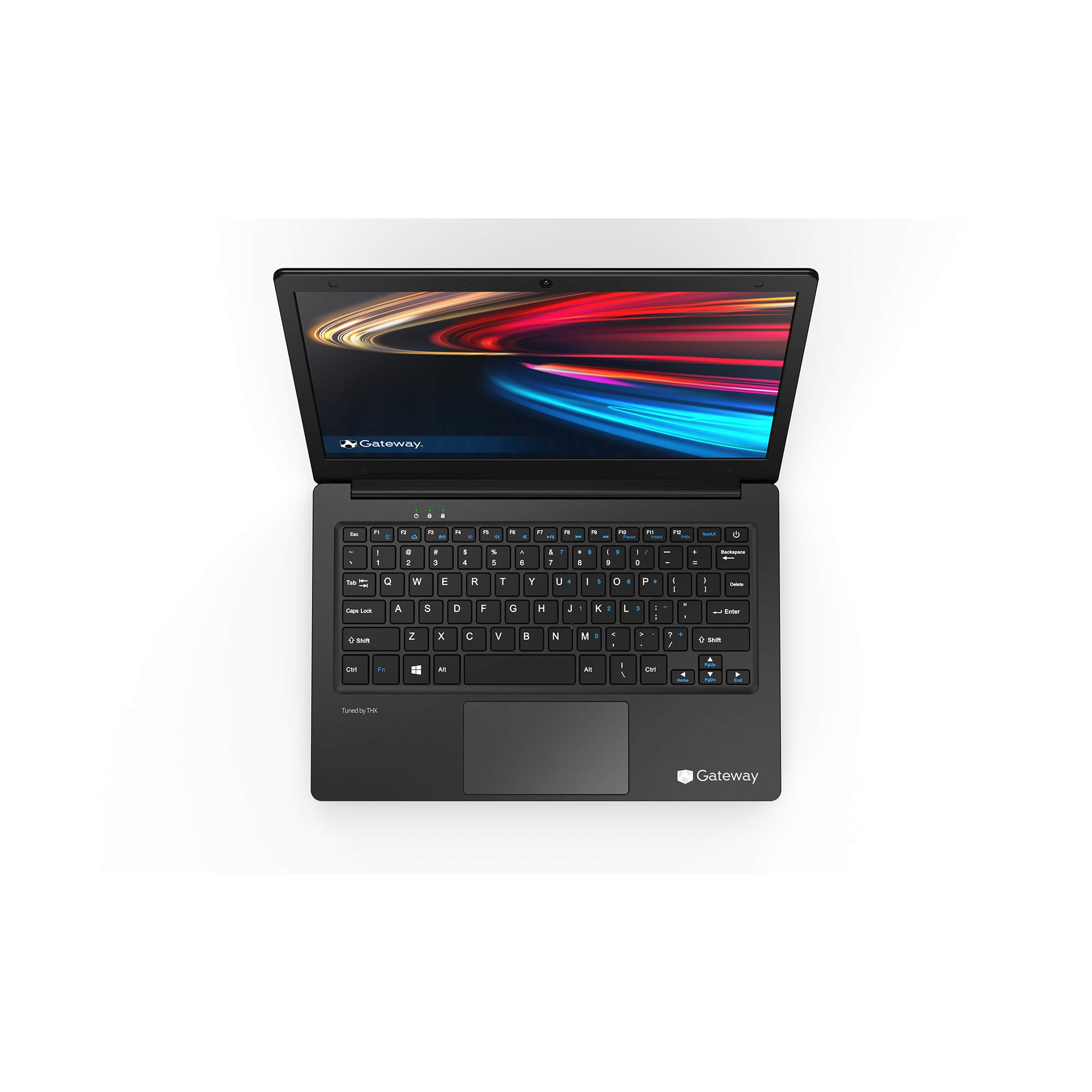 Gateway 14.1inch Ultra Slim Notebook, FHD, Intel Celeron, Dual Core, 4GB 64GB, Tuned by THX Audio, Mini HDMI, Cortana, 1MP Webcam, Windows 10 S, Microsoft 365 Personal 1-Year Included, Black(GT141BK)