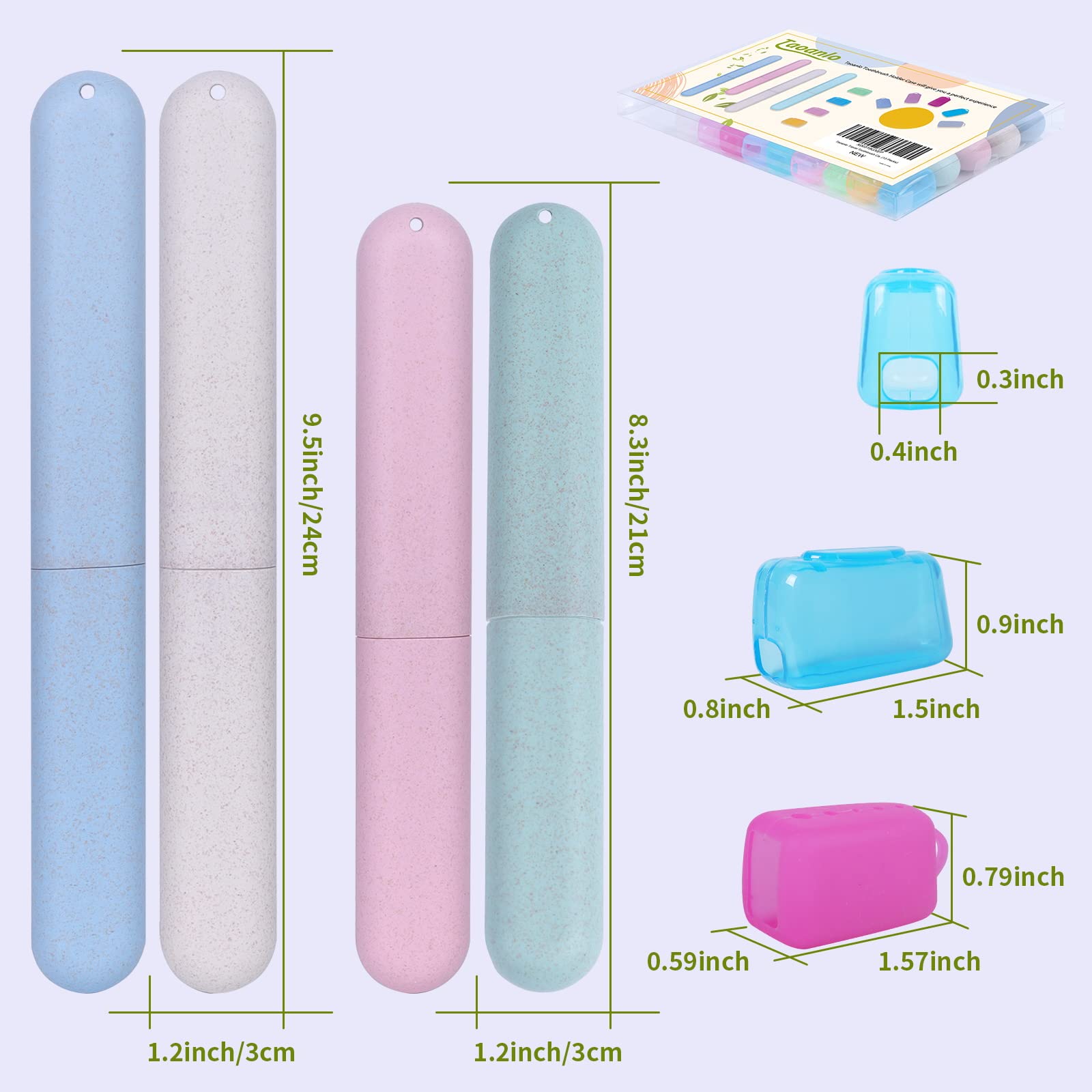Travel Toothbrush Case, Breathable Toothbrush Travel Containers, Portable Protective Toothbrush Holder Case for Travel, Camping, School, Home, Gym, Vacation (13 Packs)