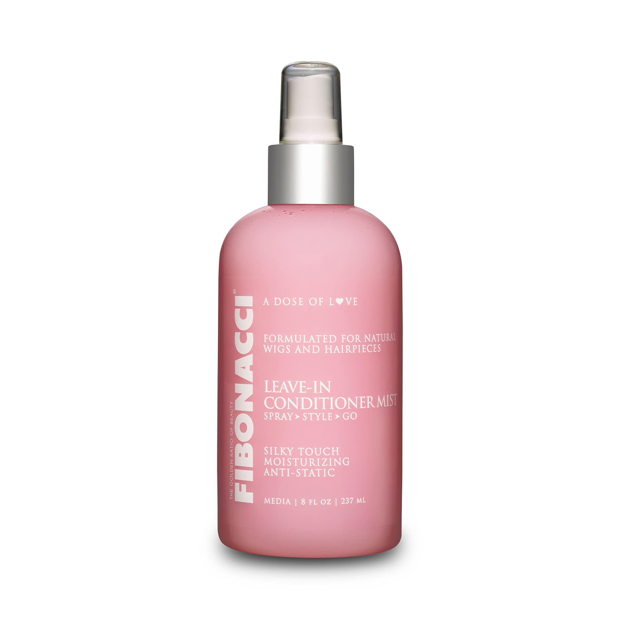 NEW Fibonacci Beauty Natural Human Hair Wig Shampoo & Conditioner Combo Pack - Premium Wig Care Solution, Soak & Rinse/Spray & Go - Revitalizes, Moisturizes, Detangles, & Removes Residues 8 ounce