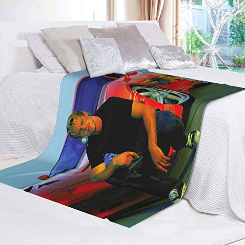 Paul Walker Blanket Comfort Warmth Soft Cozy Air Conditioning Machine Wash Blanket 3D Printing Poster Blanket All Season for Bed Sofa Couch Car 60"x50"