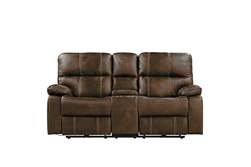 Madrona Burke Zoey Chocolate Brown Power Loveseat with Dual Recliners, Hidden Storage, and USB Charging Station