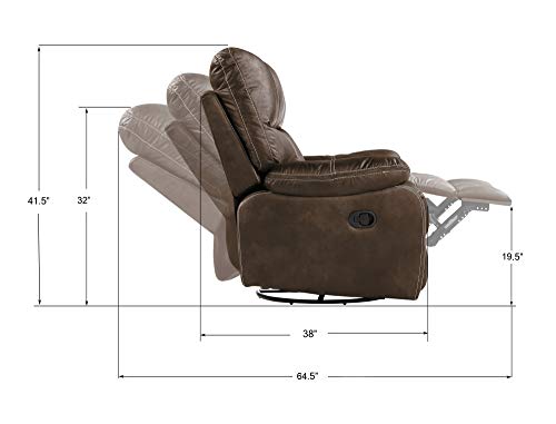 Madrona Burke Zoey Chocolate Brown Power Loveseat with Dual Recliners, Hidden Storage, and USB Charging Station
