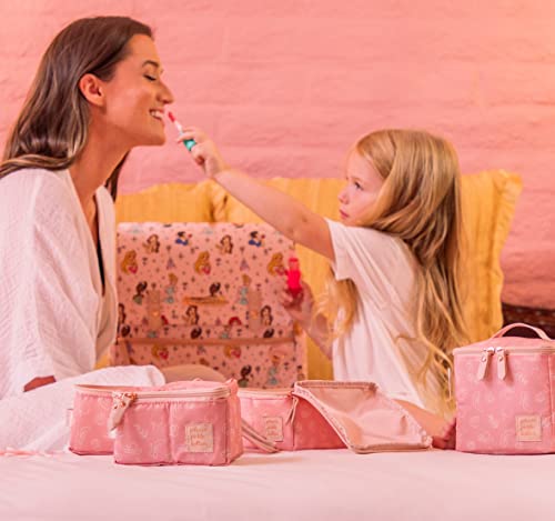 Petunia Pickle Bottom Inter-Mix 4-Piece Packing Cube Set | Portable Organization | Perfect Baby Caddy to Keep Everything Organized in Diaper Bag, Stroller or Nursery - Disney Princess