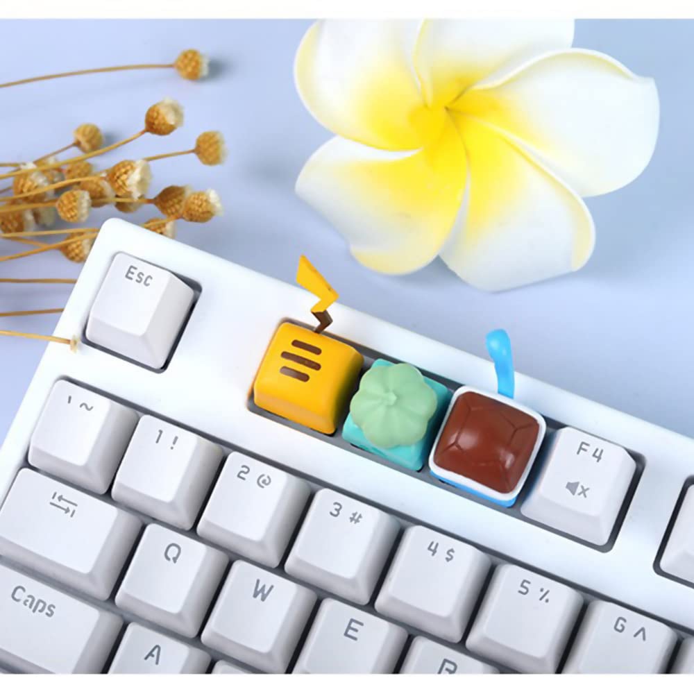 Backboon Handmade Custom Gaming Keycaps Anime Keycaps for Cherry MX Switches Mechanical Gaming Keyboard (Squirtle)