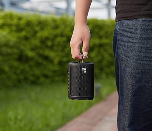 Altec Lansing HydraMotion Wireless Bluetooth Speaker with 360 Degree Sound, Portable IP67 Waterproof for Outdoors, Shockproof, Snowproof, Everything Proof, 12 Hour Playtime (Black) (Renewed)