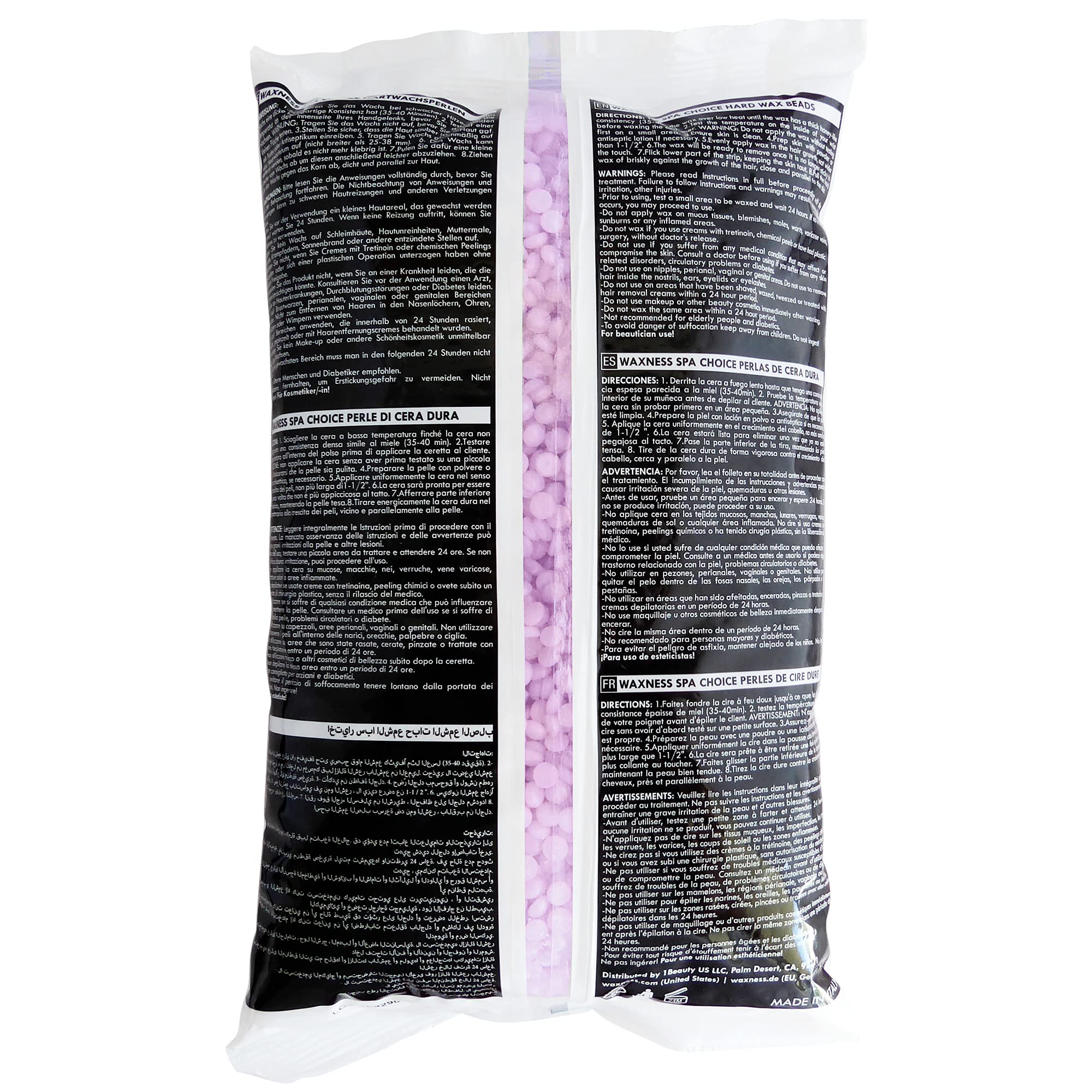 Waxness Spa Choice Purple Jasmine Demi Creamy No Rosin Waxing Kit with 2.2 Lb / 1 Kg Wax Bag