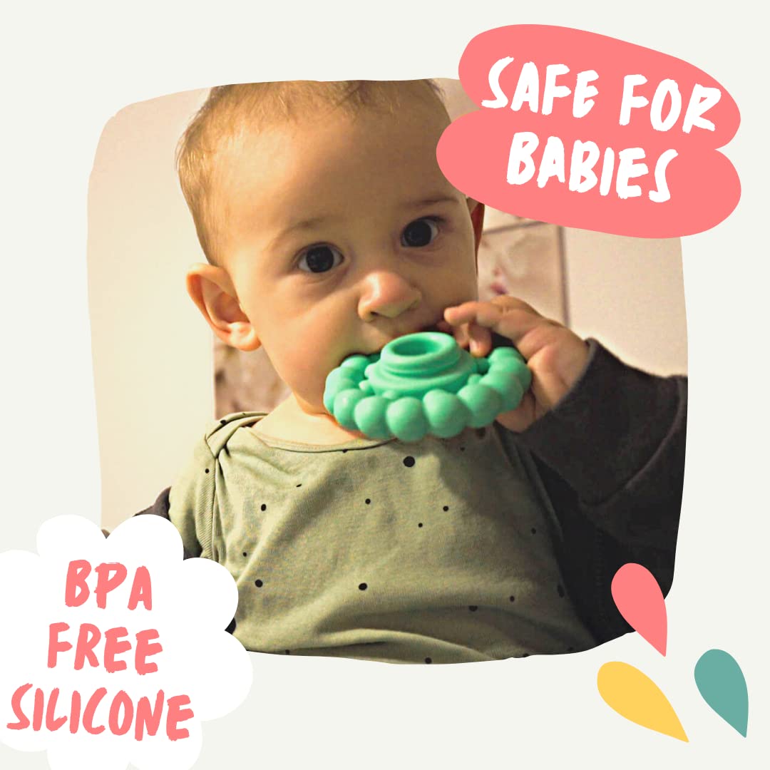 NEAFRON Baby Stacking Toy for Toddlers - BPA-Free Food-Grade Silicone Stacking Toy Teether - Montessori Sensory Nesting Toy for Toddlers