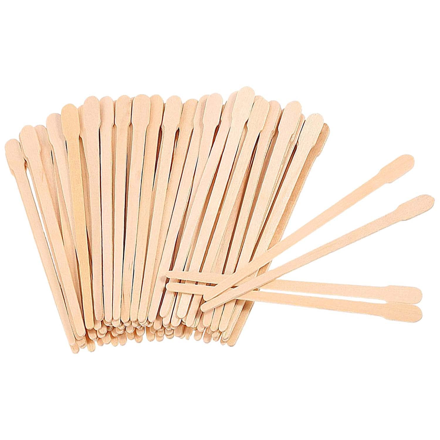 JoyJour Brow Wax Sticks Small Wax Spatulas Applicator Wood Craft Sticks for Hair Removal Eyebrow Lip, Nose Wax Applicator Sticks (100 Count)